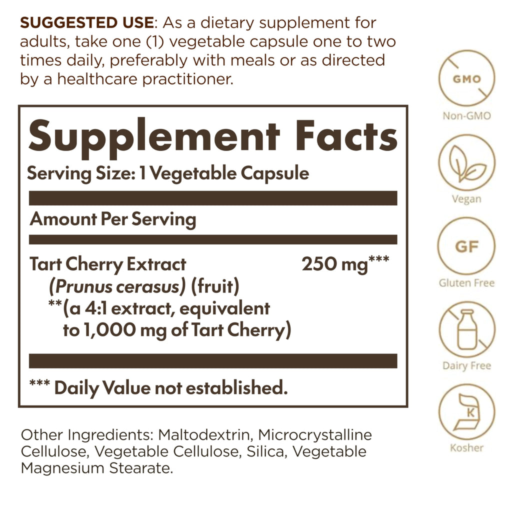 non-GMO tart cherry supplement