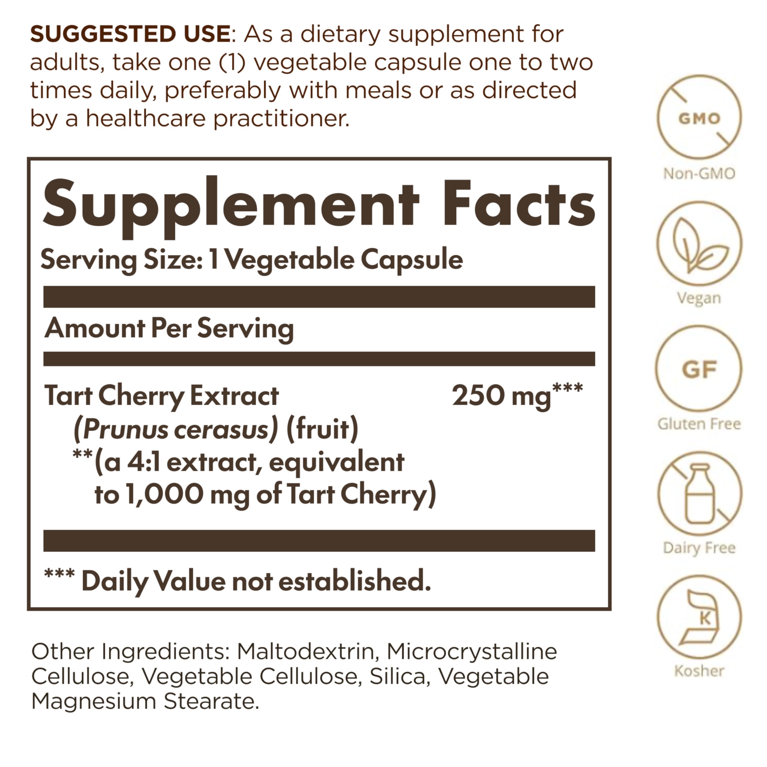 non-GMO tart cherry supplement