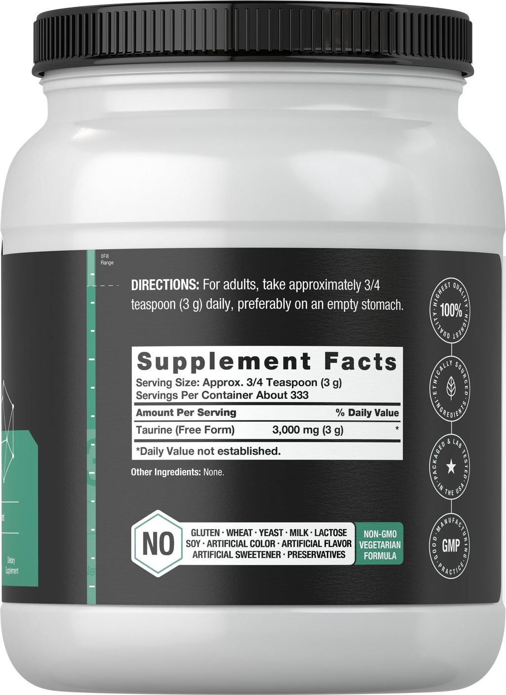 Non-GMO taurine powder for athletes