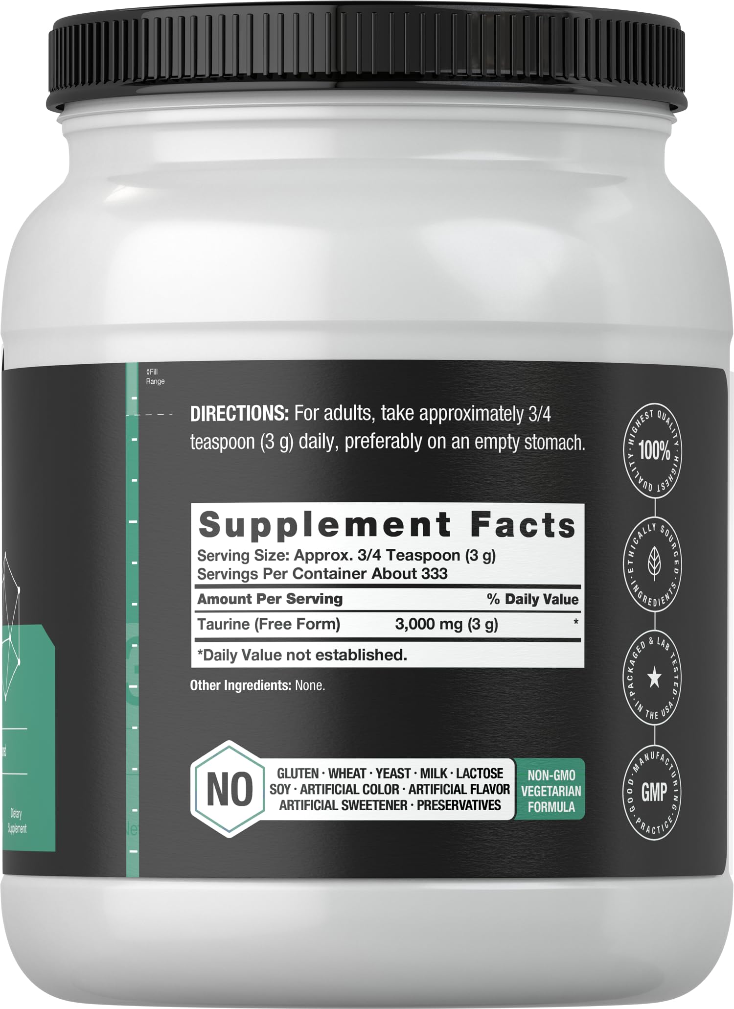 Non-GMO taurine powder for athletes