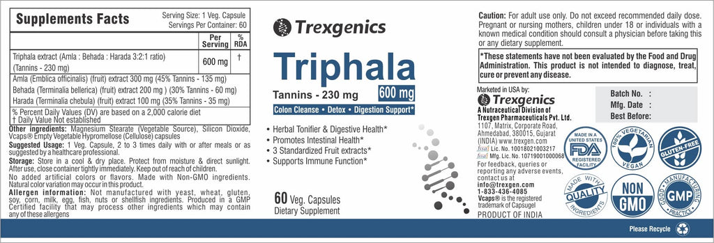 Non-GMO triphala for natural detox