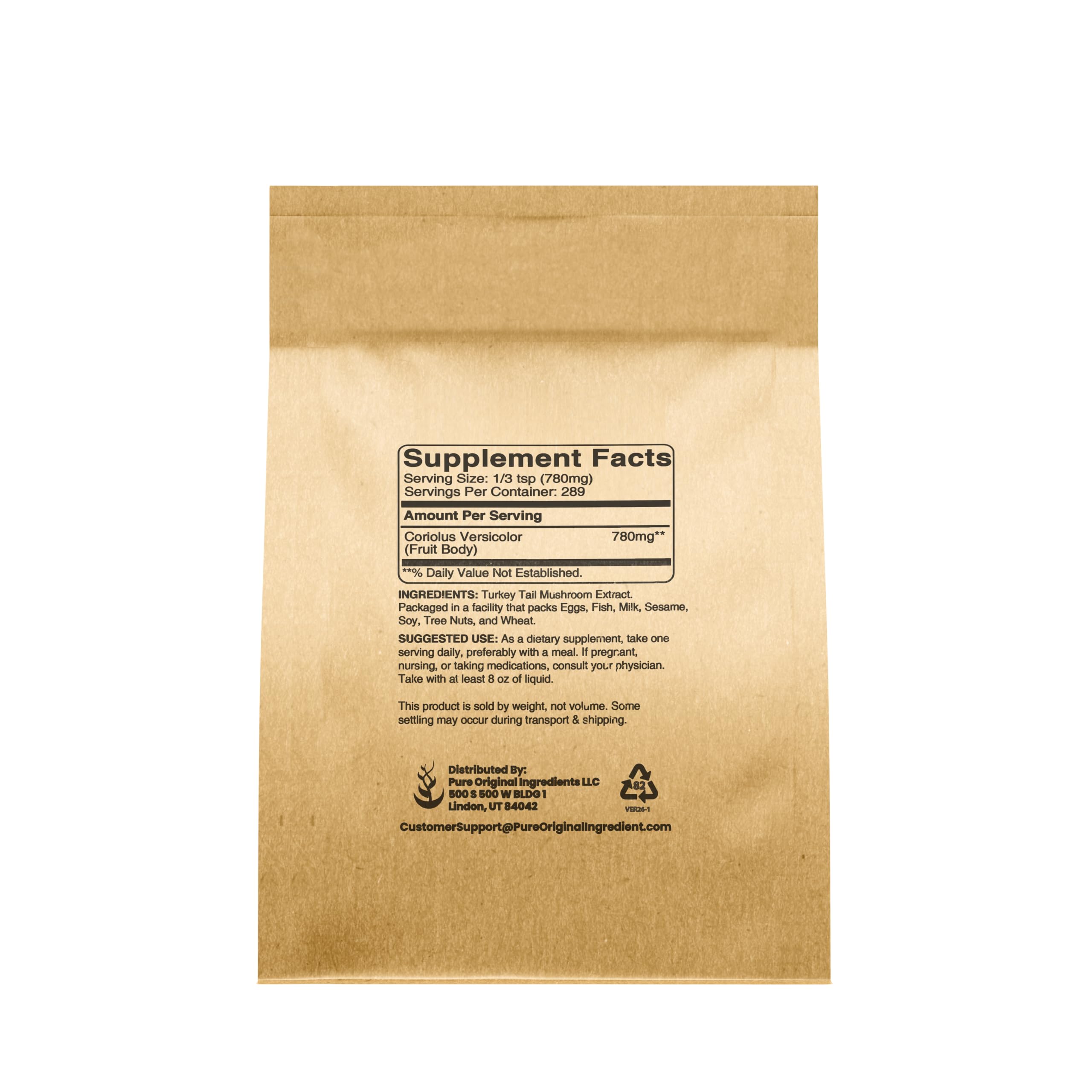 non-GMO turkey tail mushroom supplement