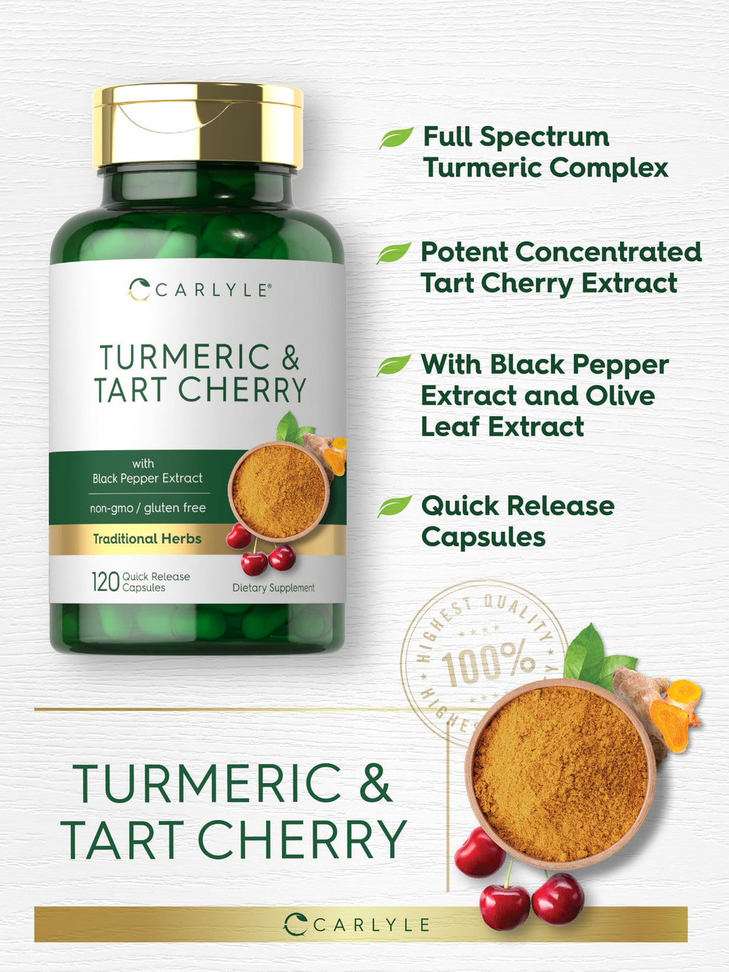Non-GMO turmeric capsules for vitality
