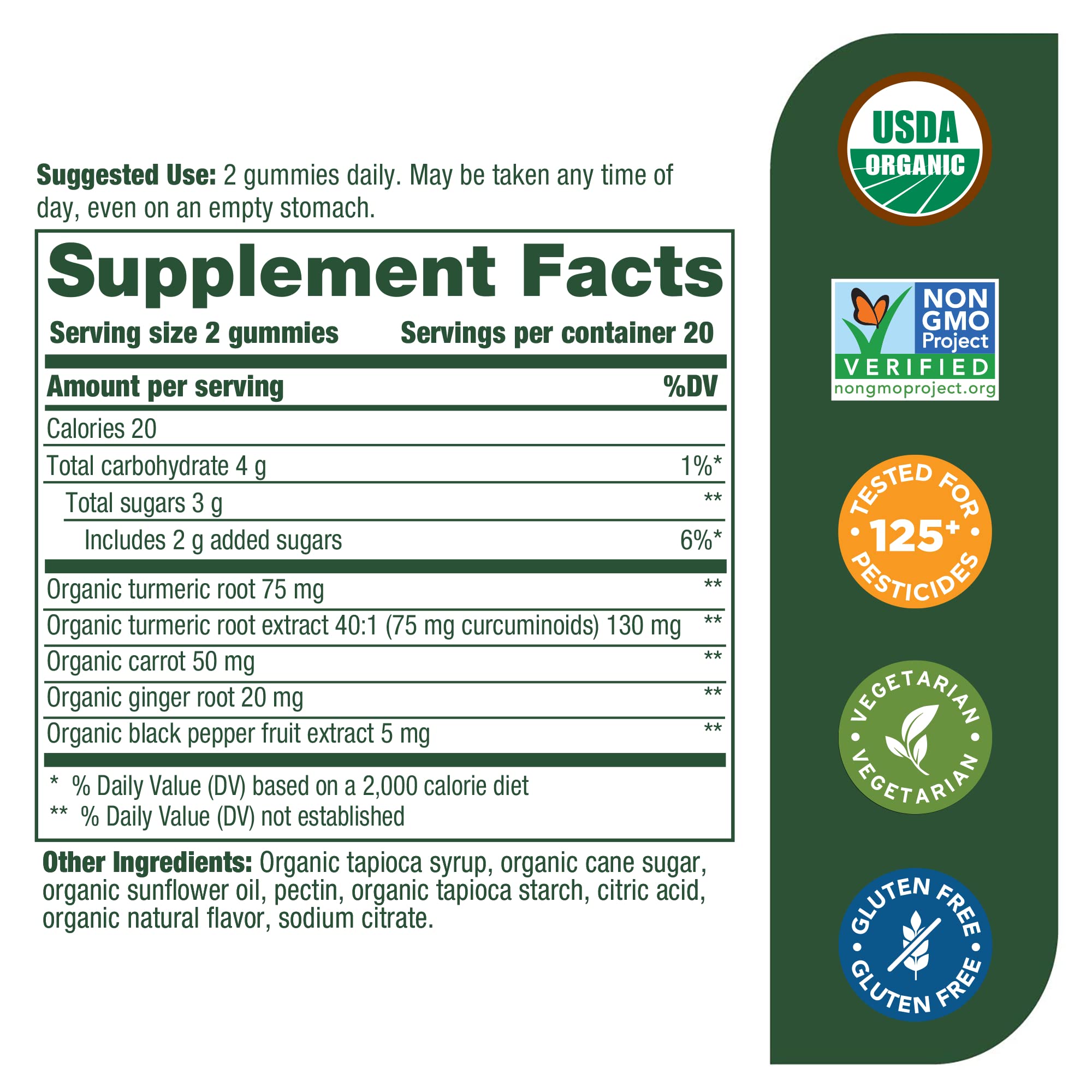 non-GMO turmeric gummies for health