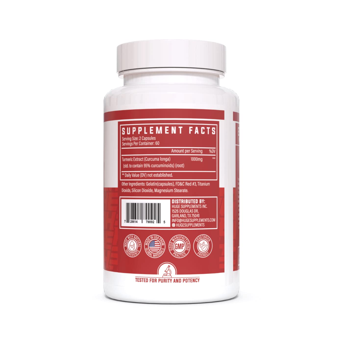 non-GMO turmeric with 95% curcuminoids