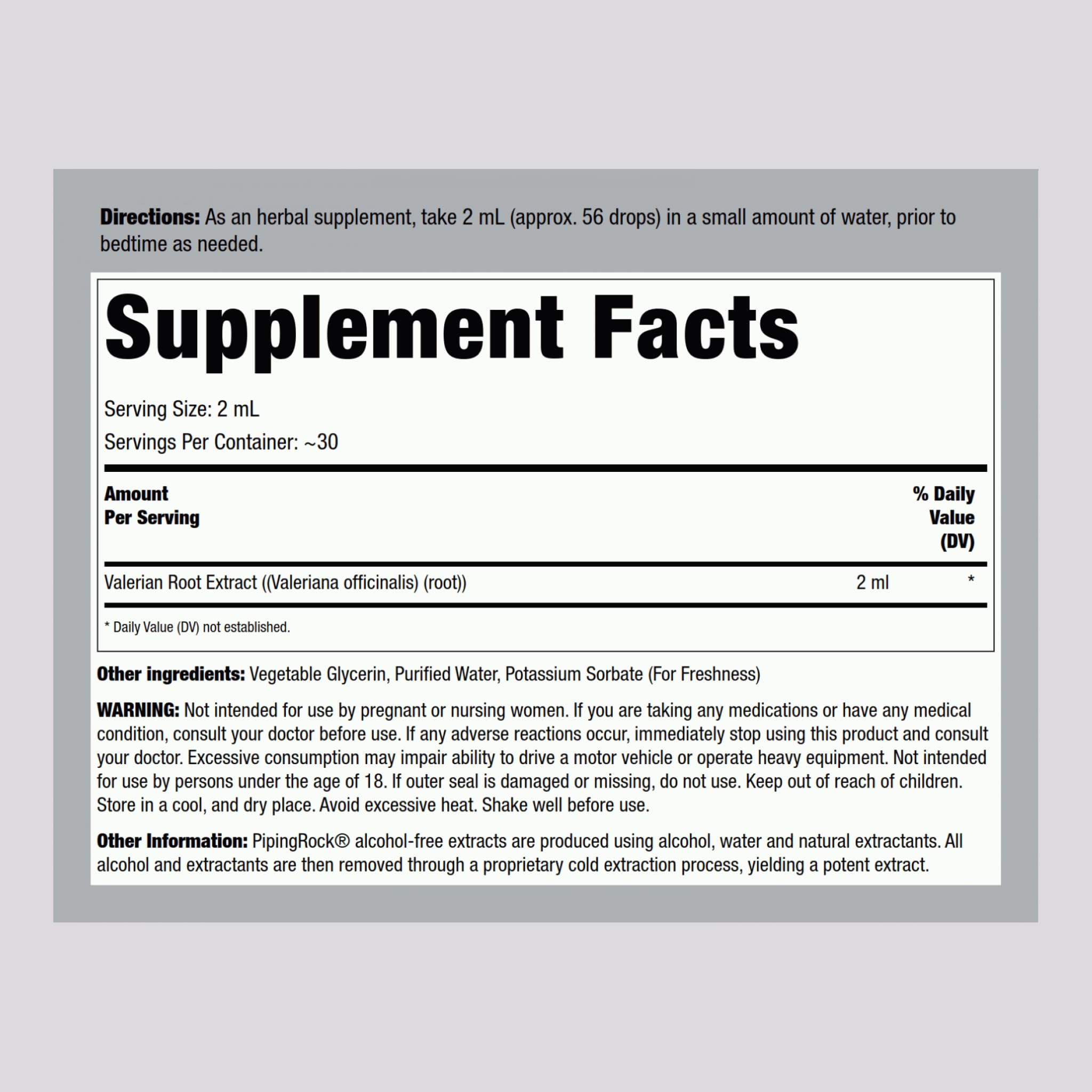 non-GMO valerian drops for better sleep