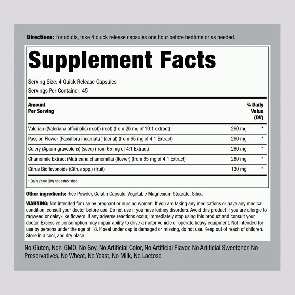 non-GMO valerian pills for stress relief