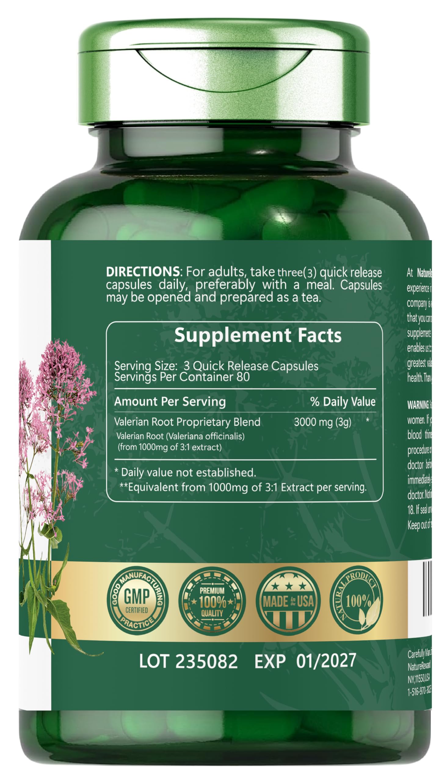 non-GMO valerian root for anxiety relief