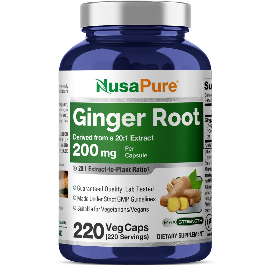 Non-GMO vegan ginger supplement