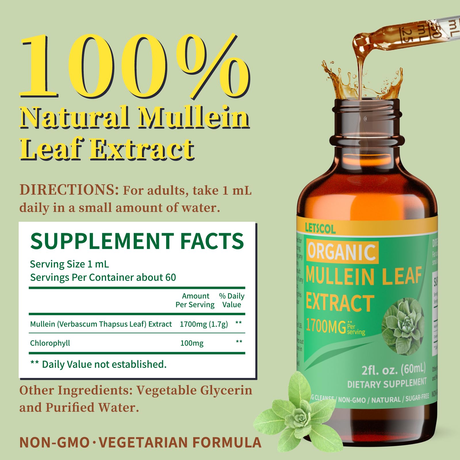 non-GMO vegan mullein tincture