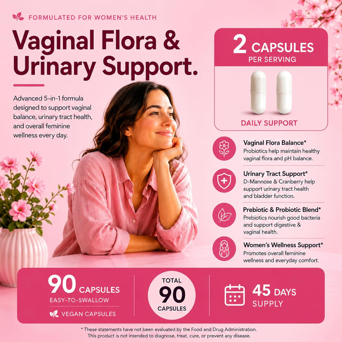 Non-GMO vegan probiotic capsules