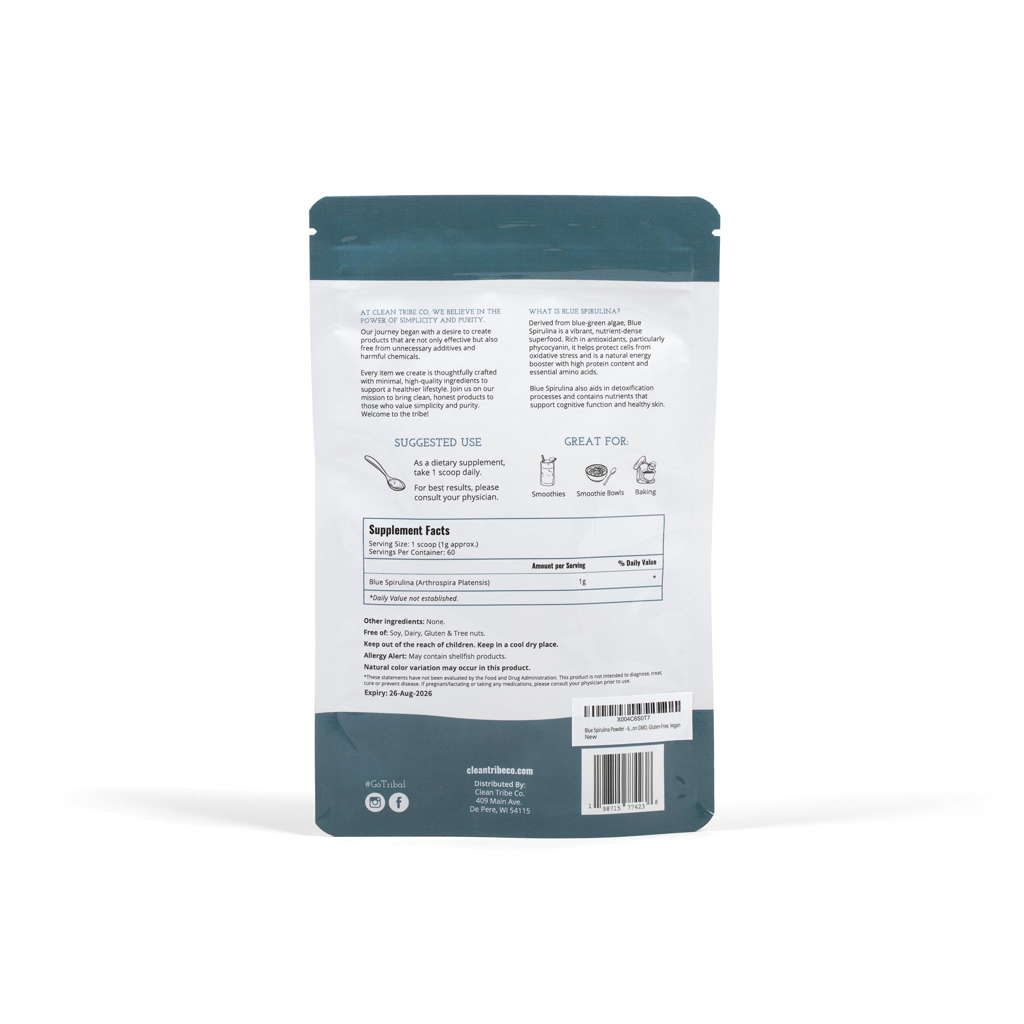 non-GMO vegan spirulina protein source