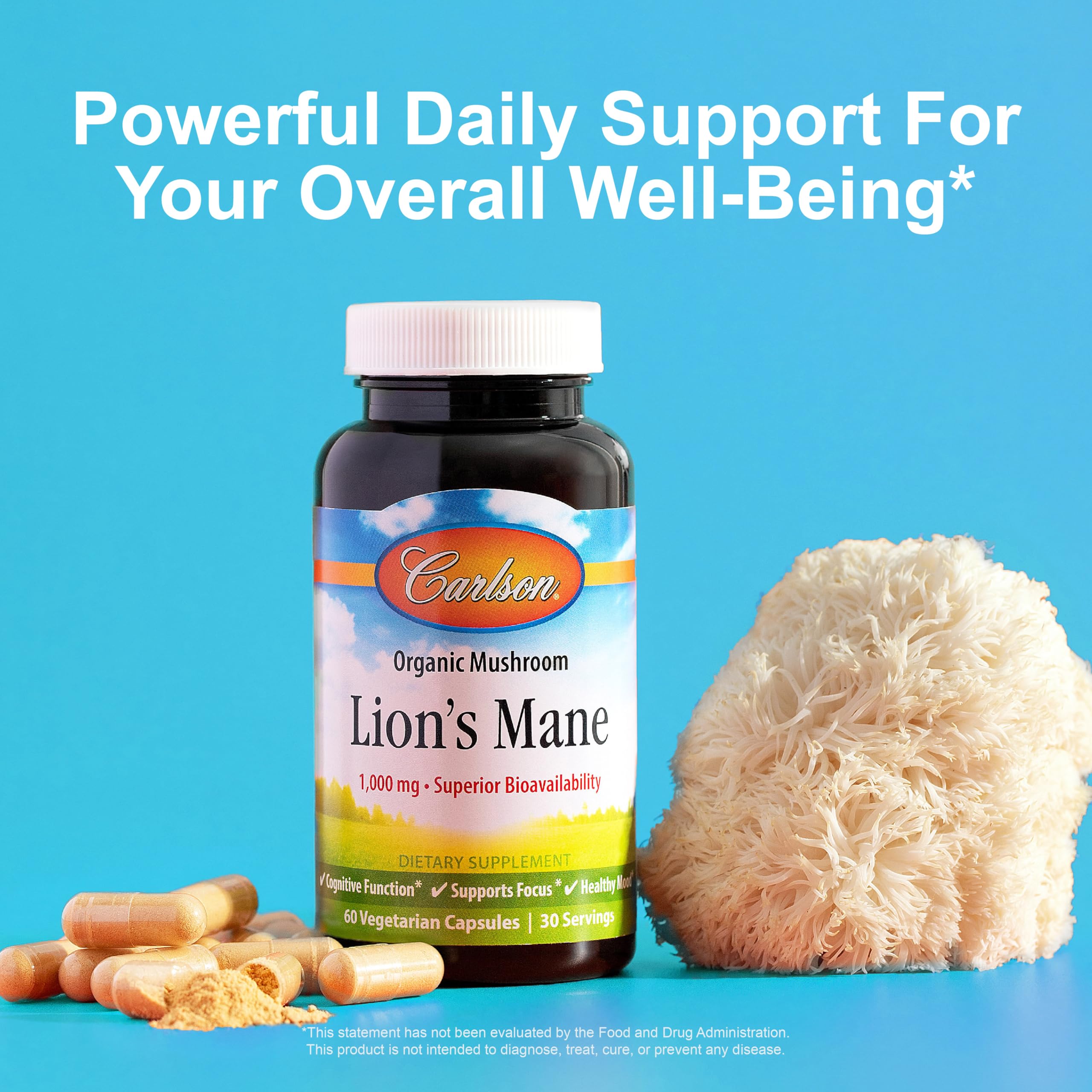 Non-GMO vegetarian mushroom supplements
