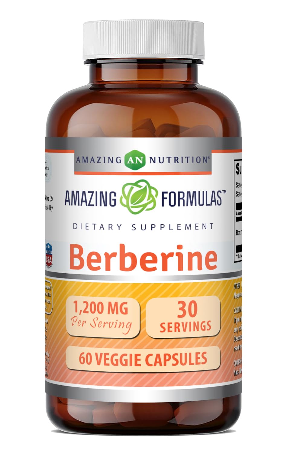 non-GMO veggie capsules with berberine
