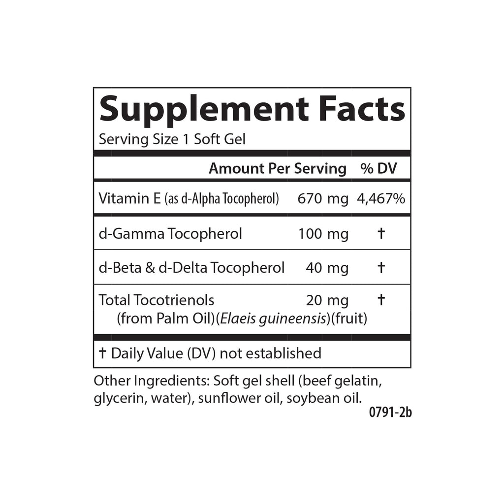 non-GMO vitamin E supplement softgels