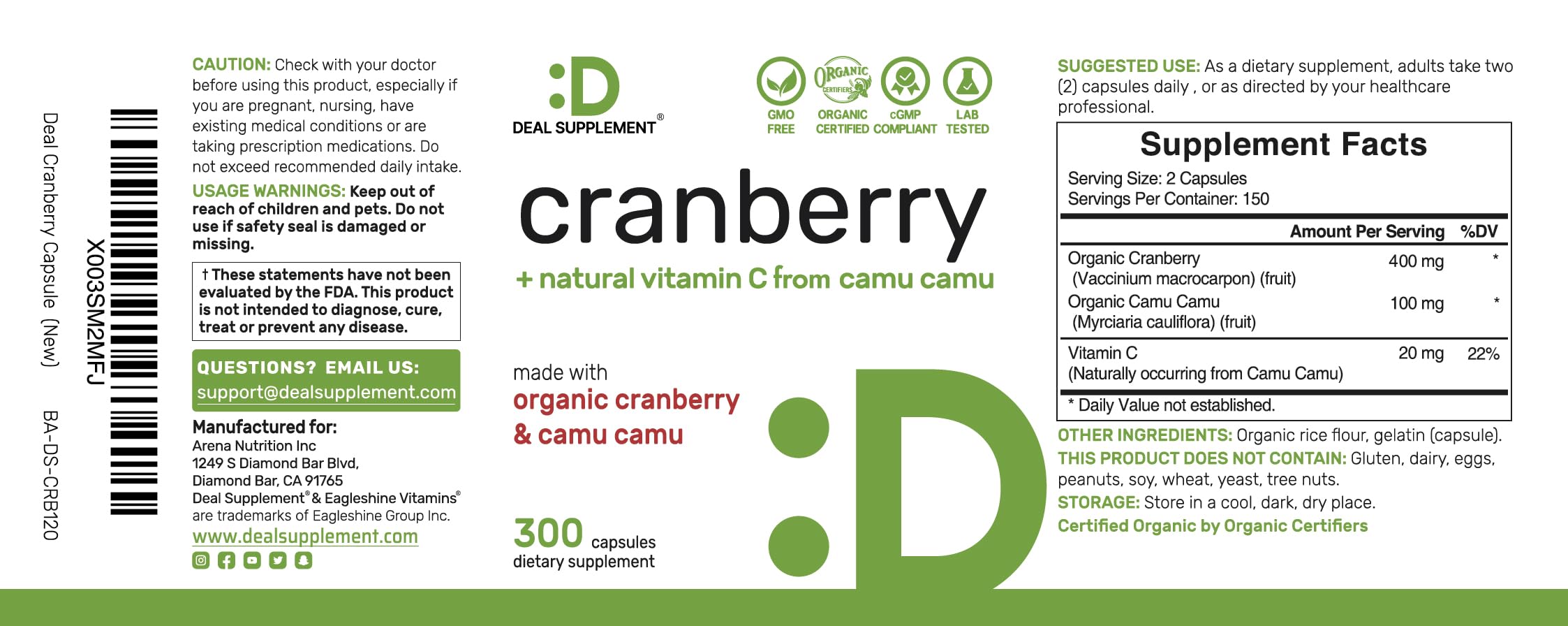 Non-GMO vitamin supplement for wellness