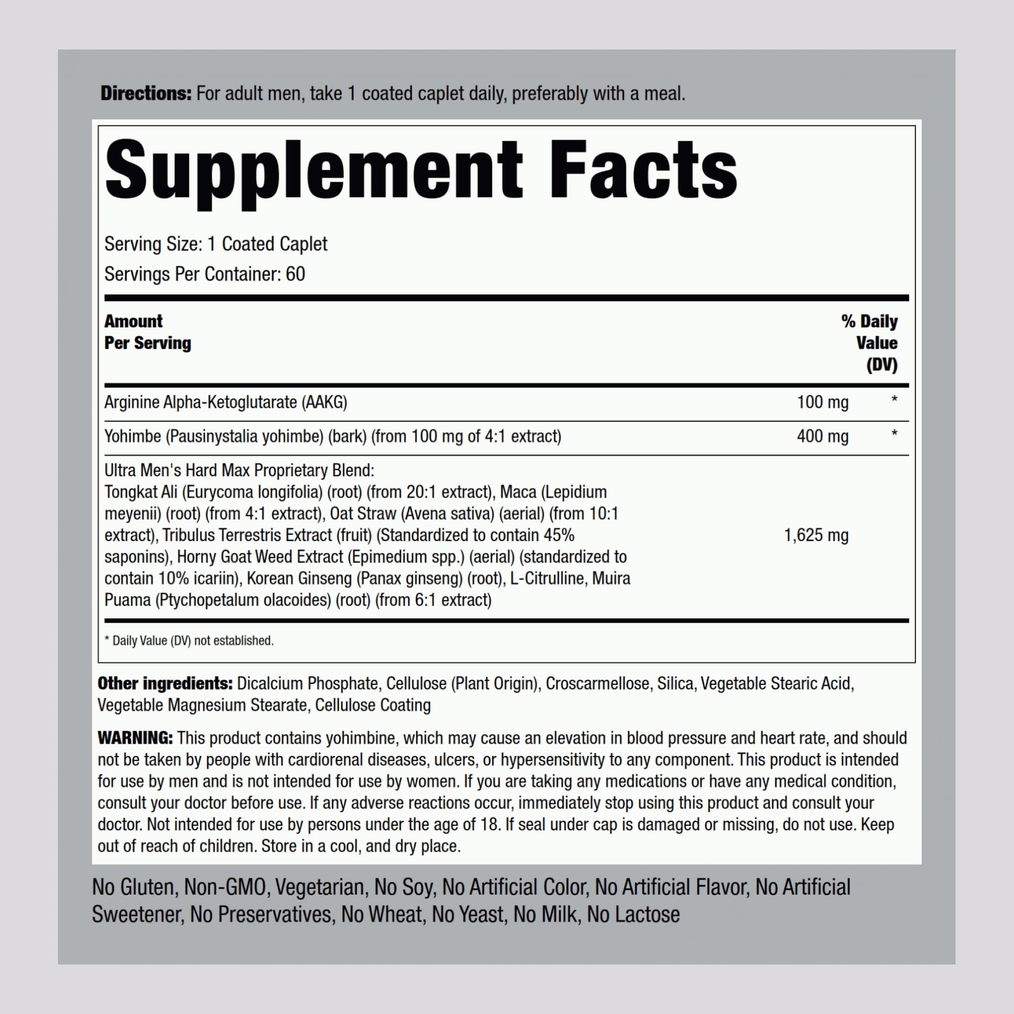non-GMO yohimbe bark formula