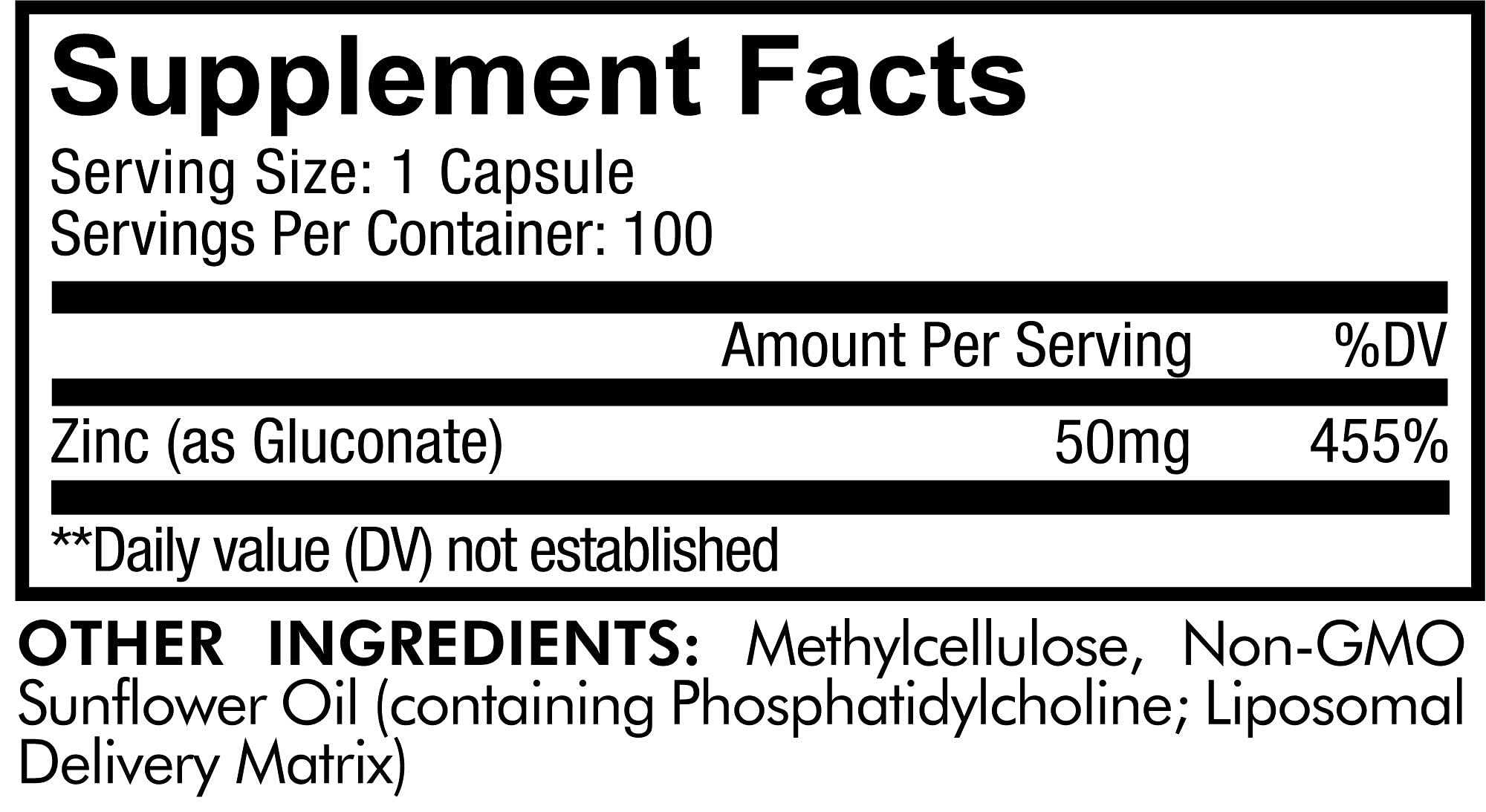 Non-GMO zinc for daily wellness