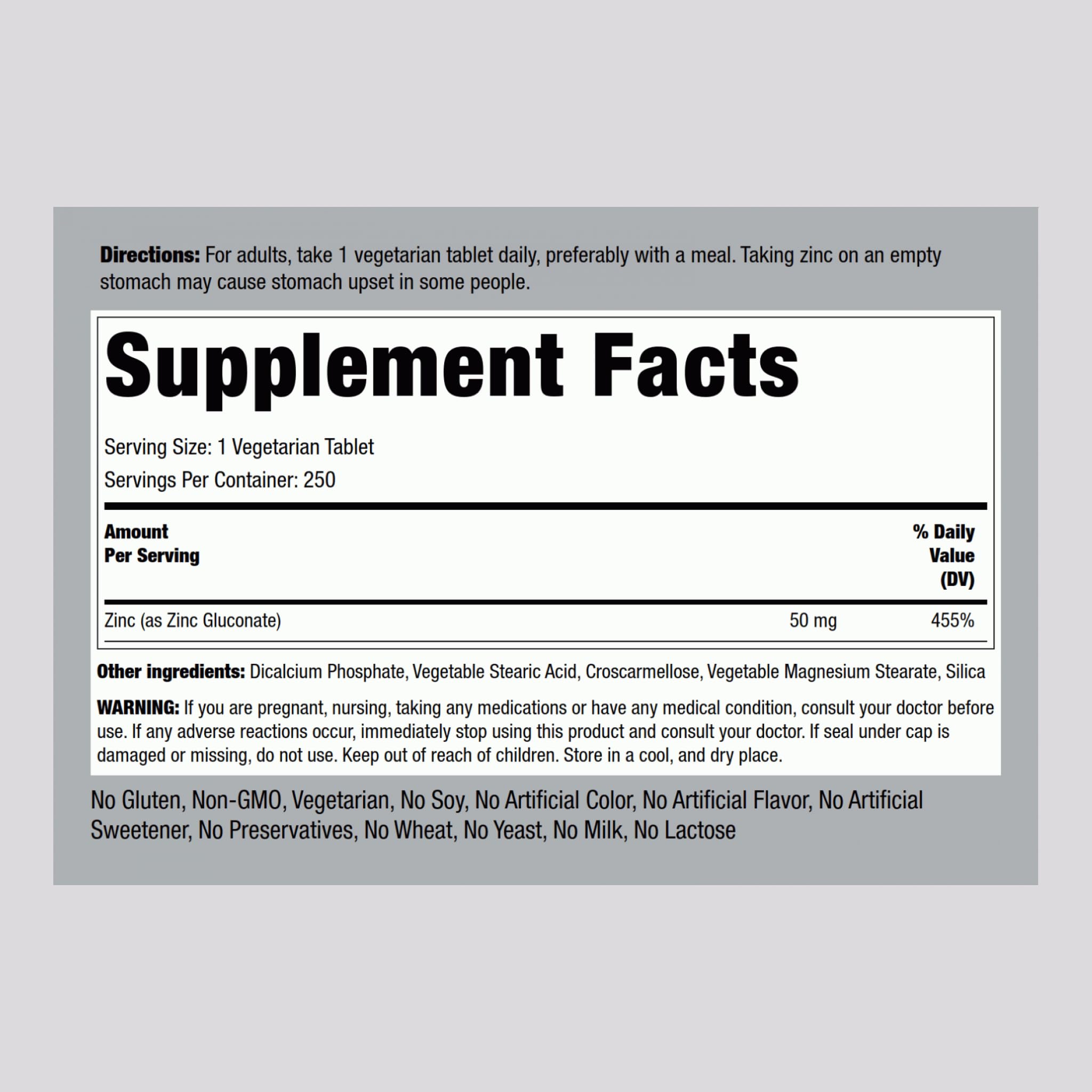 Non-GMO zinc for health