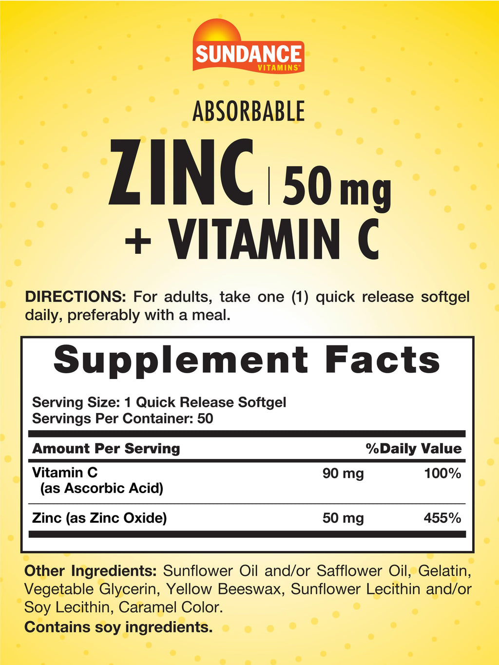 Non-GMO zinc vitamin capsules