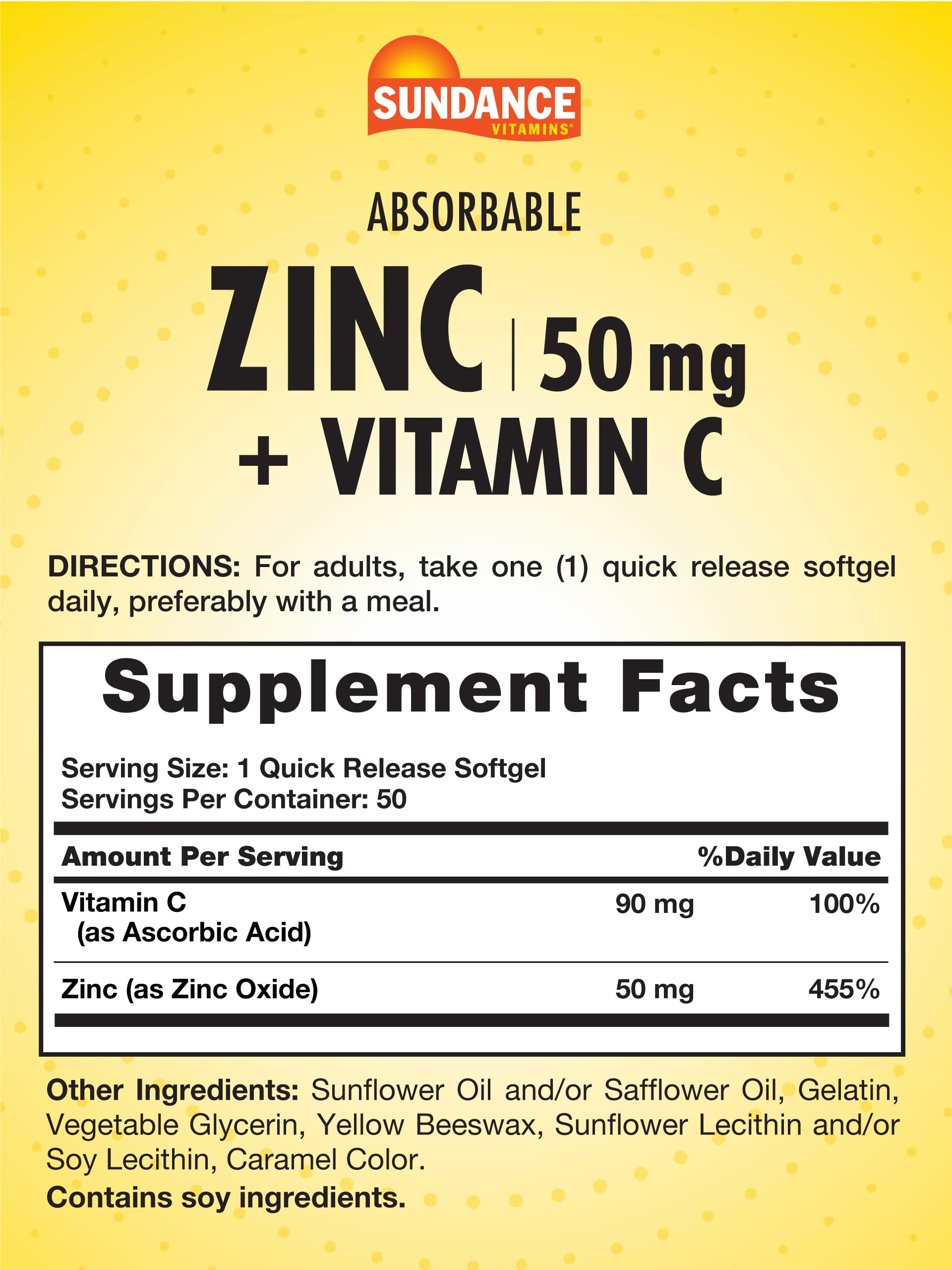 Non-GMO zinc vitamin capsules