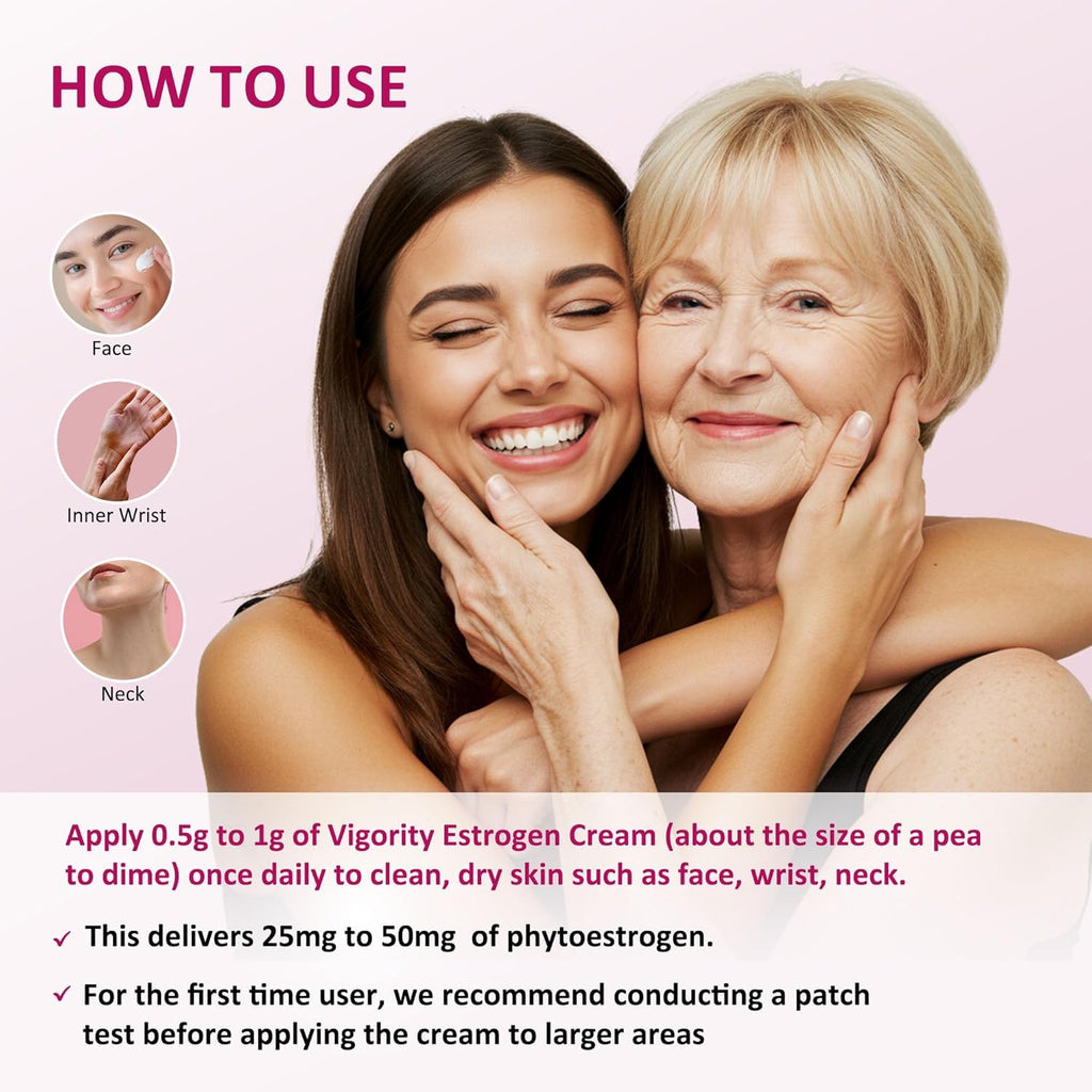 non-greasy estrogen cream for easy application