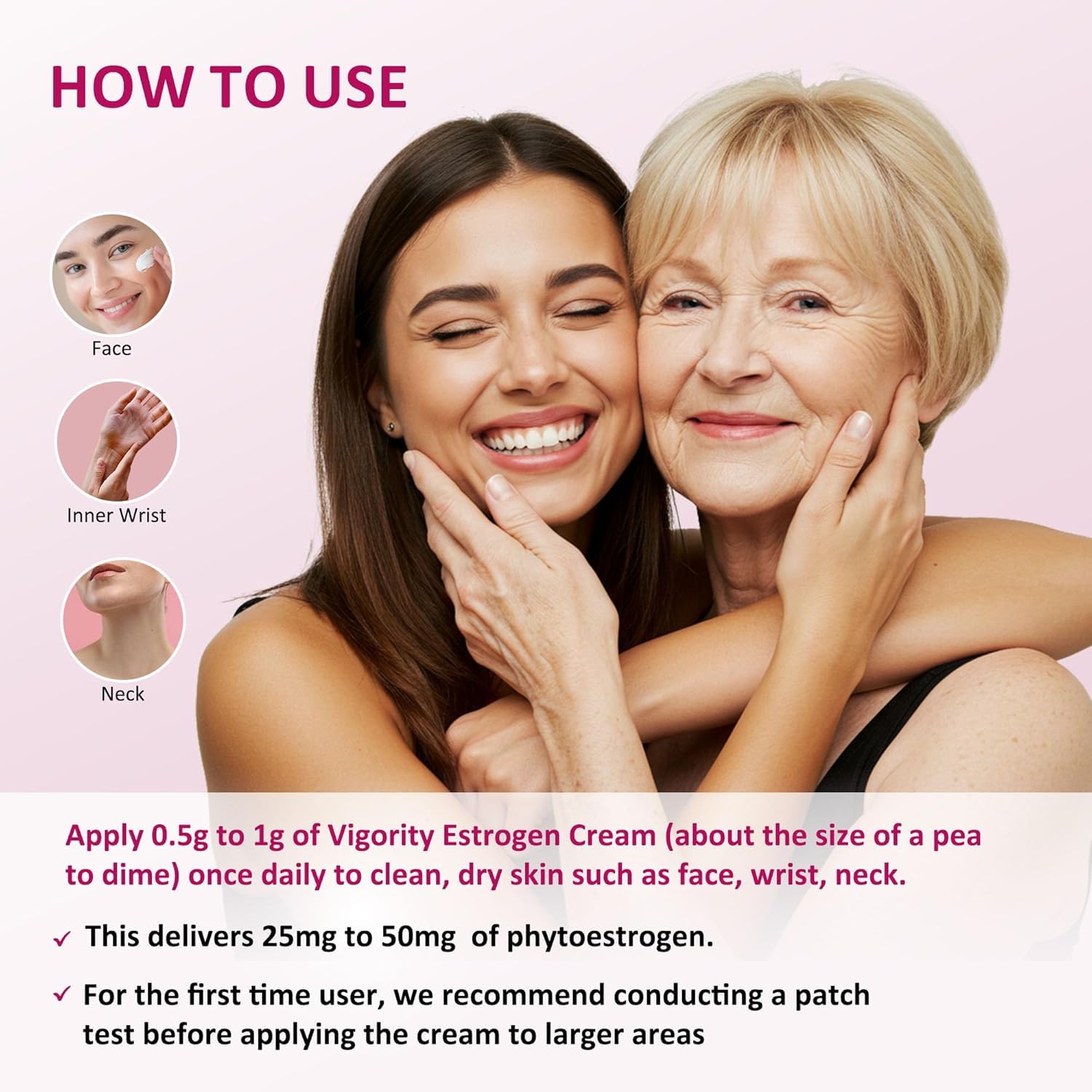 non-greasy estrogen cream for easy application
