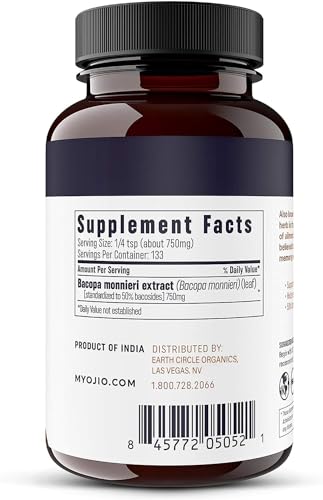 non-irradiated bacopa monnieri powder