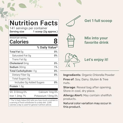 non-irradiated chlorella for health