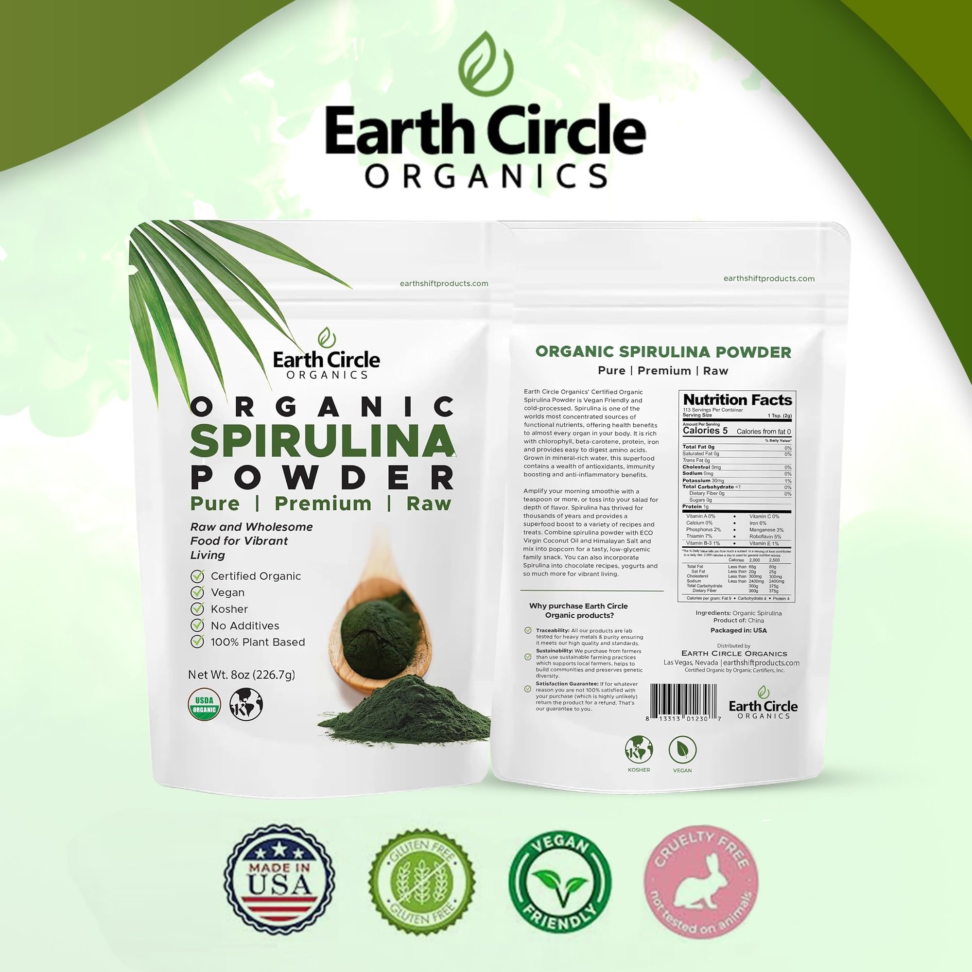 non-irradiated spirulina for pure nutrition