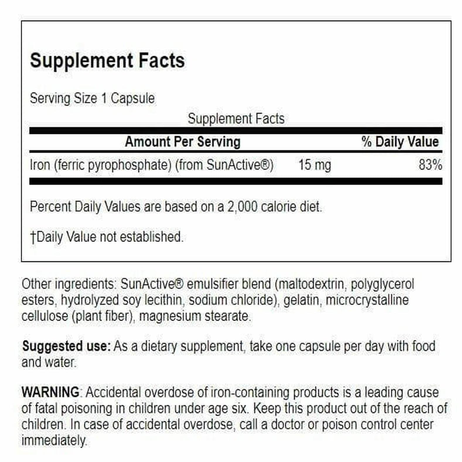 non-irritating iron for sensitive stomachs