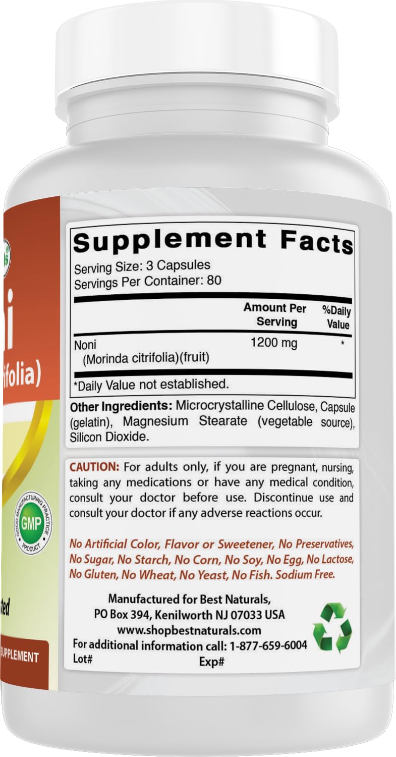 Noni 400 mg for overall health