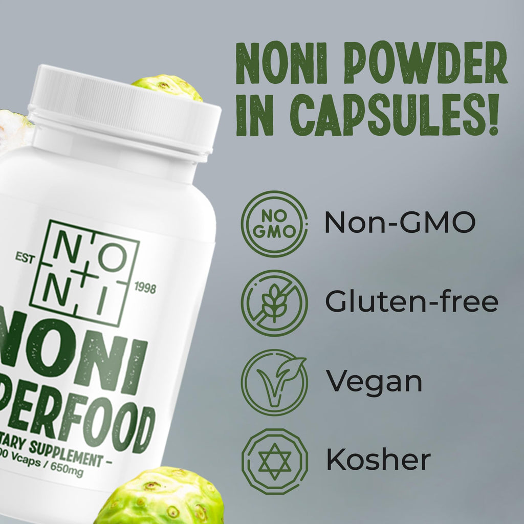 Noni capsules for overall vitality