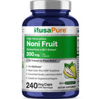 Noni fruit capsules for wellness