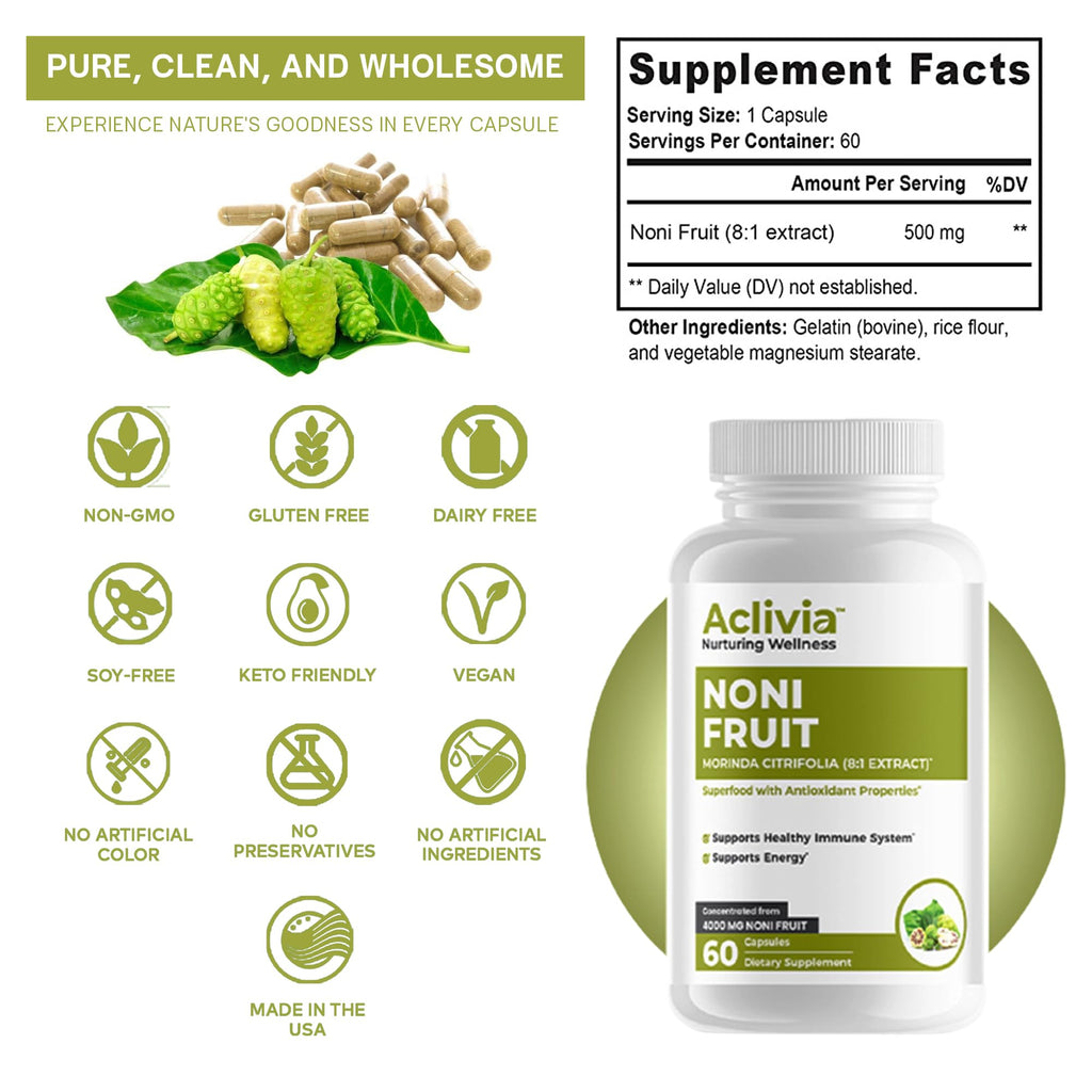 Noni fruit extract for vitality