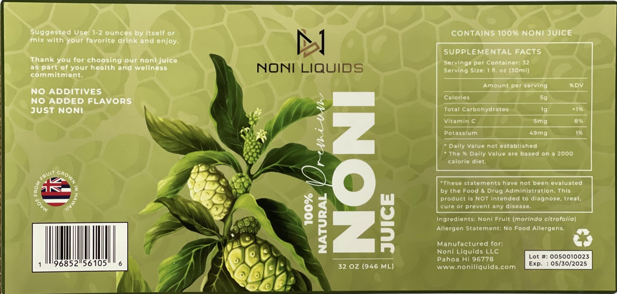 noni juice from fresh fruit