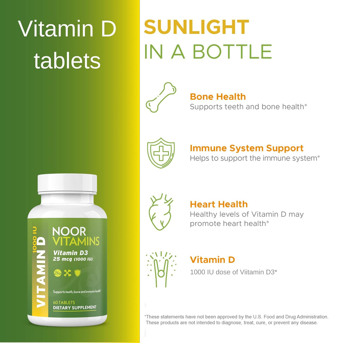 Noor Vitamins D3 for bone health