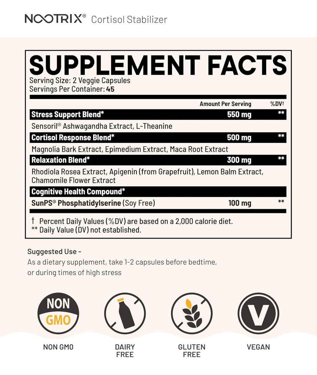 Nootrix 300 mg cortisol manager capsules