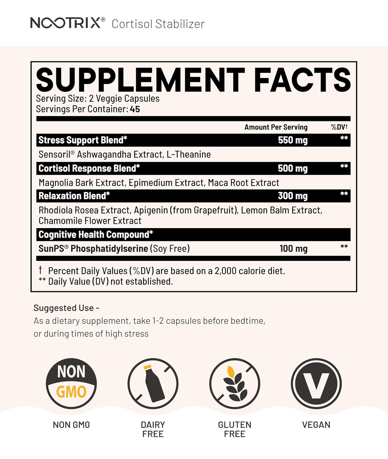 Nootrix 300 mg cortisol manager capsules
