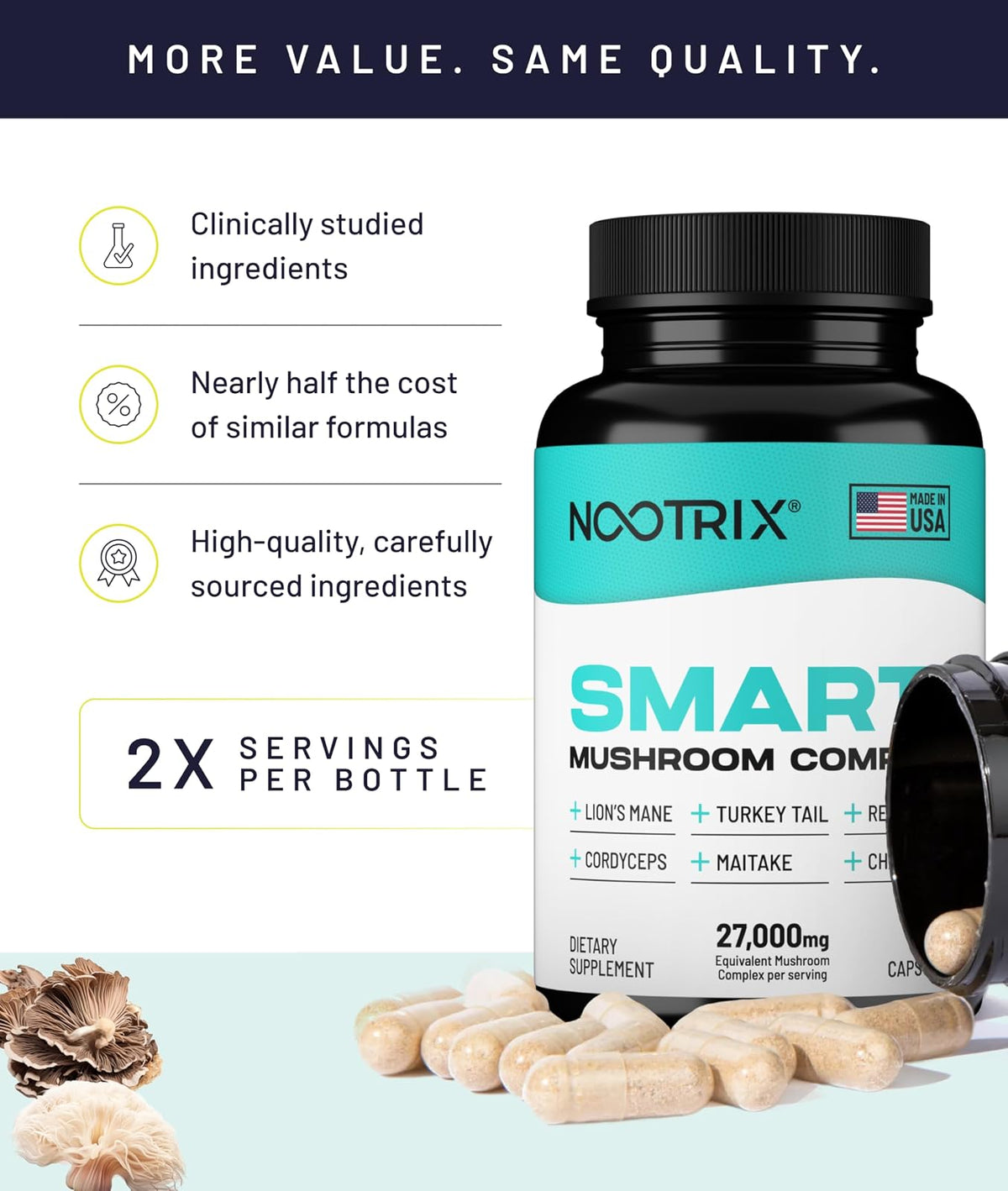 Nootrix mushroom complex for energy
