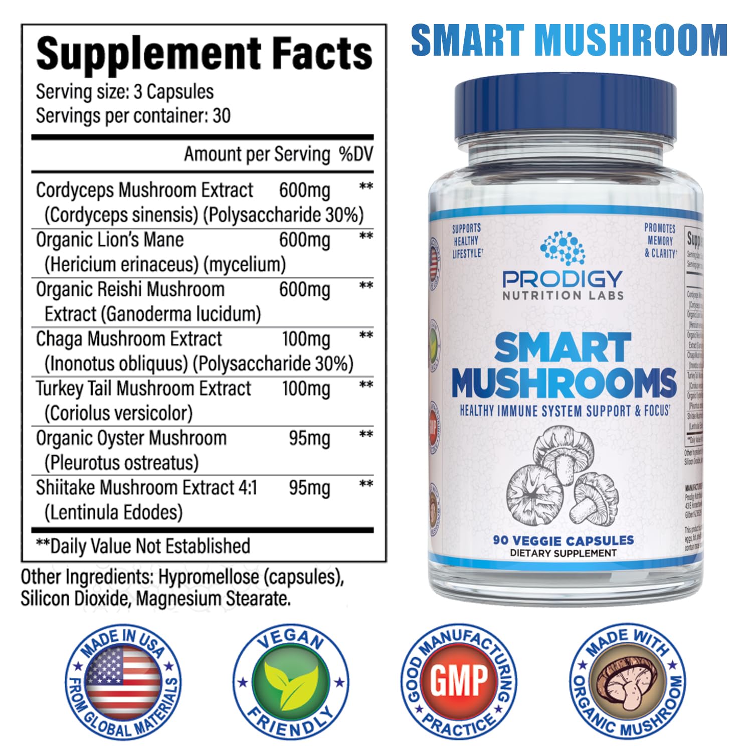 Nootropic blend of medicinal mushrooms
