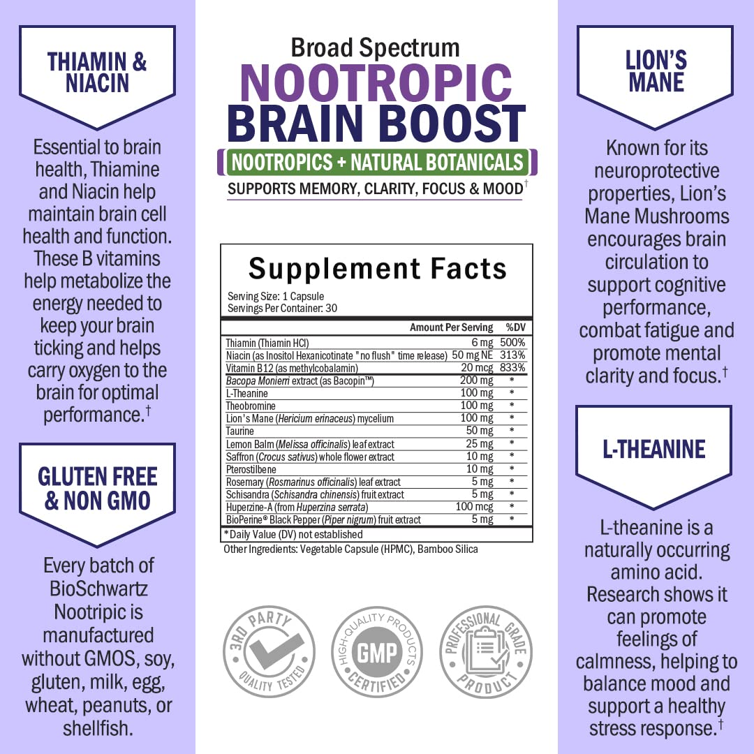 Nootropic brain boost for memory