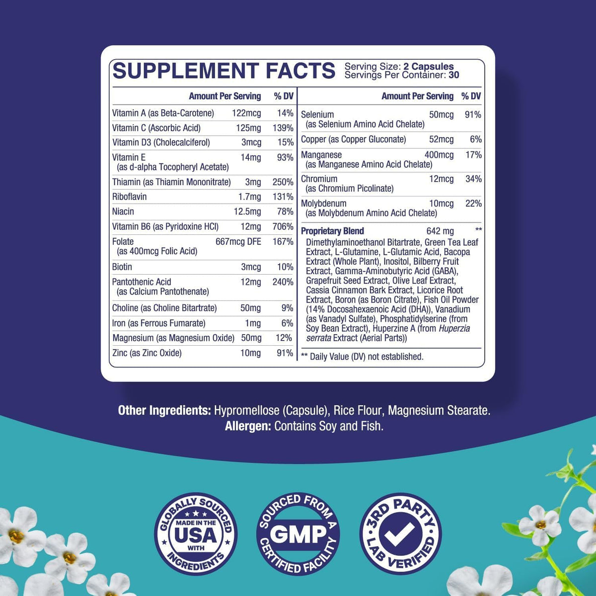 Nootropic brain supplement for focus