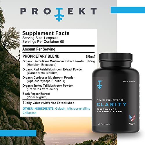 Nootropic brain support with mushrooms