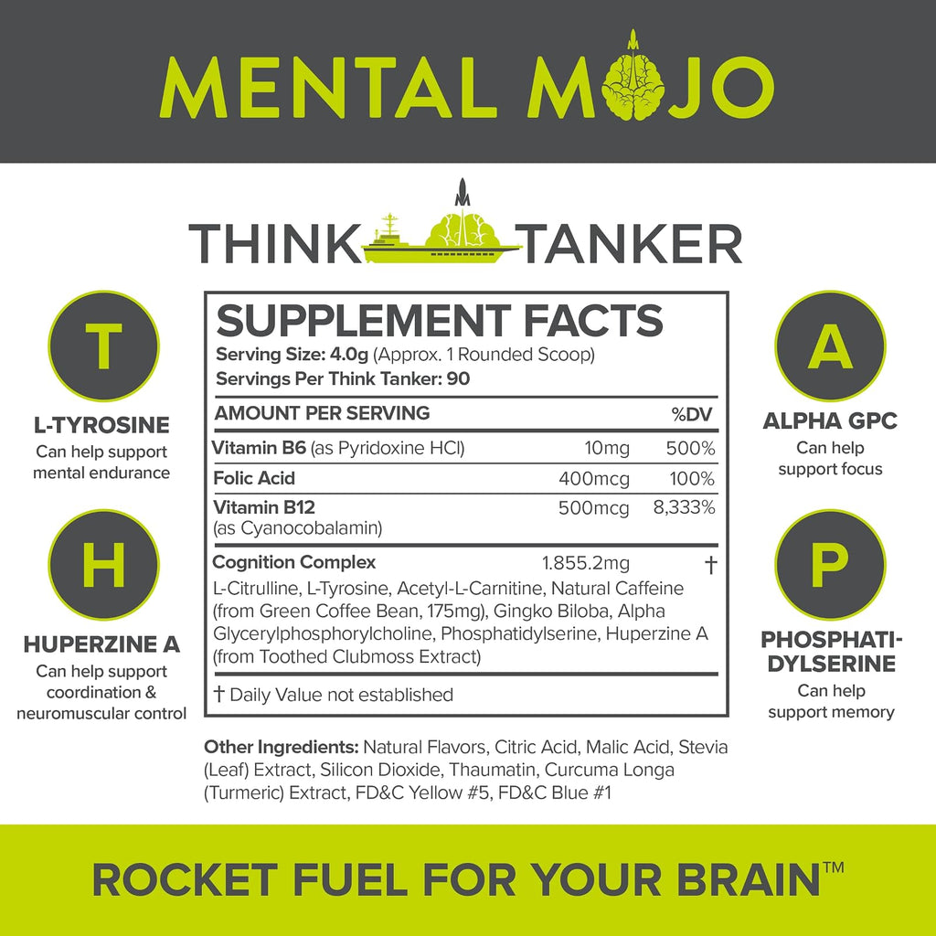 Nootropic drink mix for mental clarity