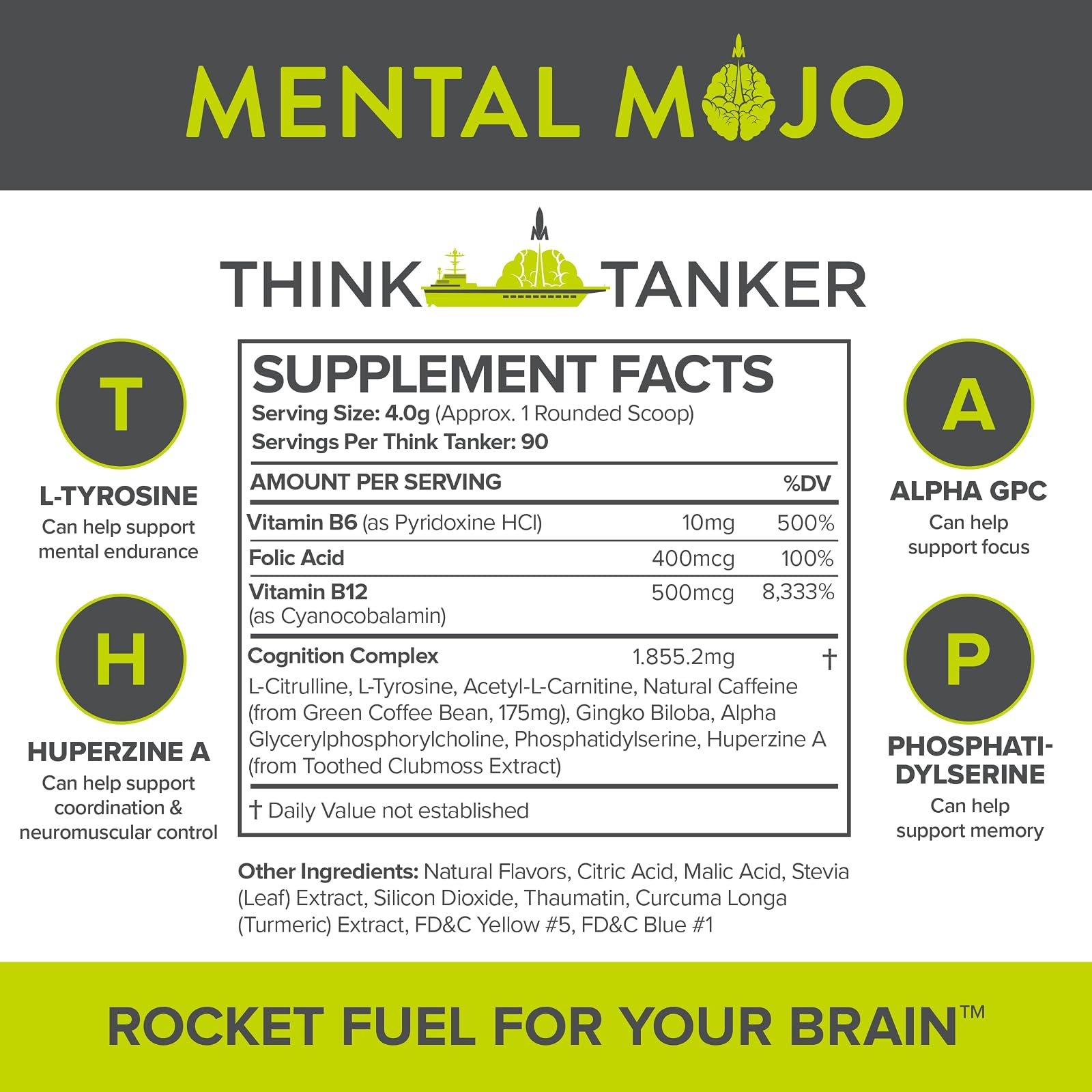 Nootropic drink mix for mental clarity