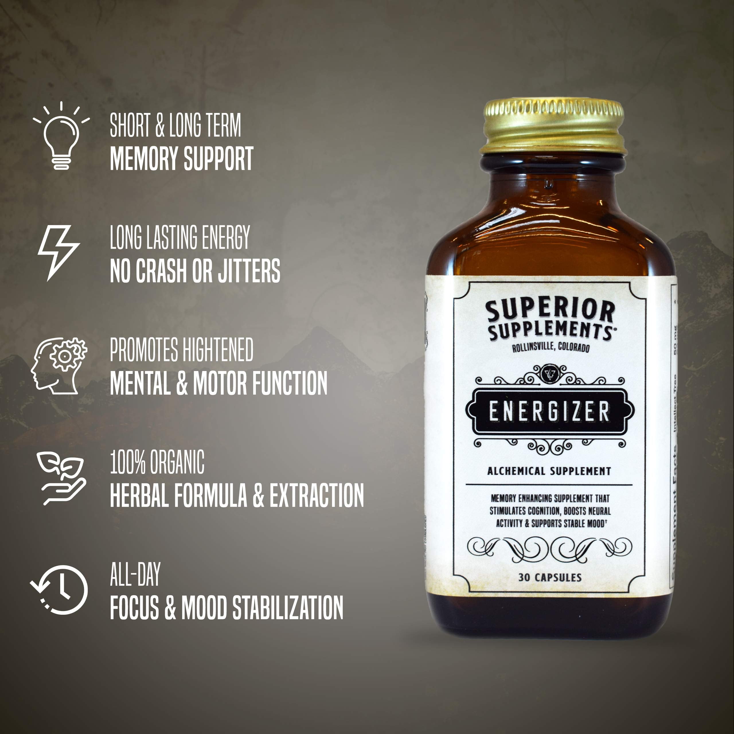 Nootropic energy pills for mental boost
