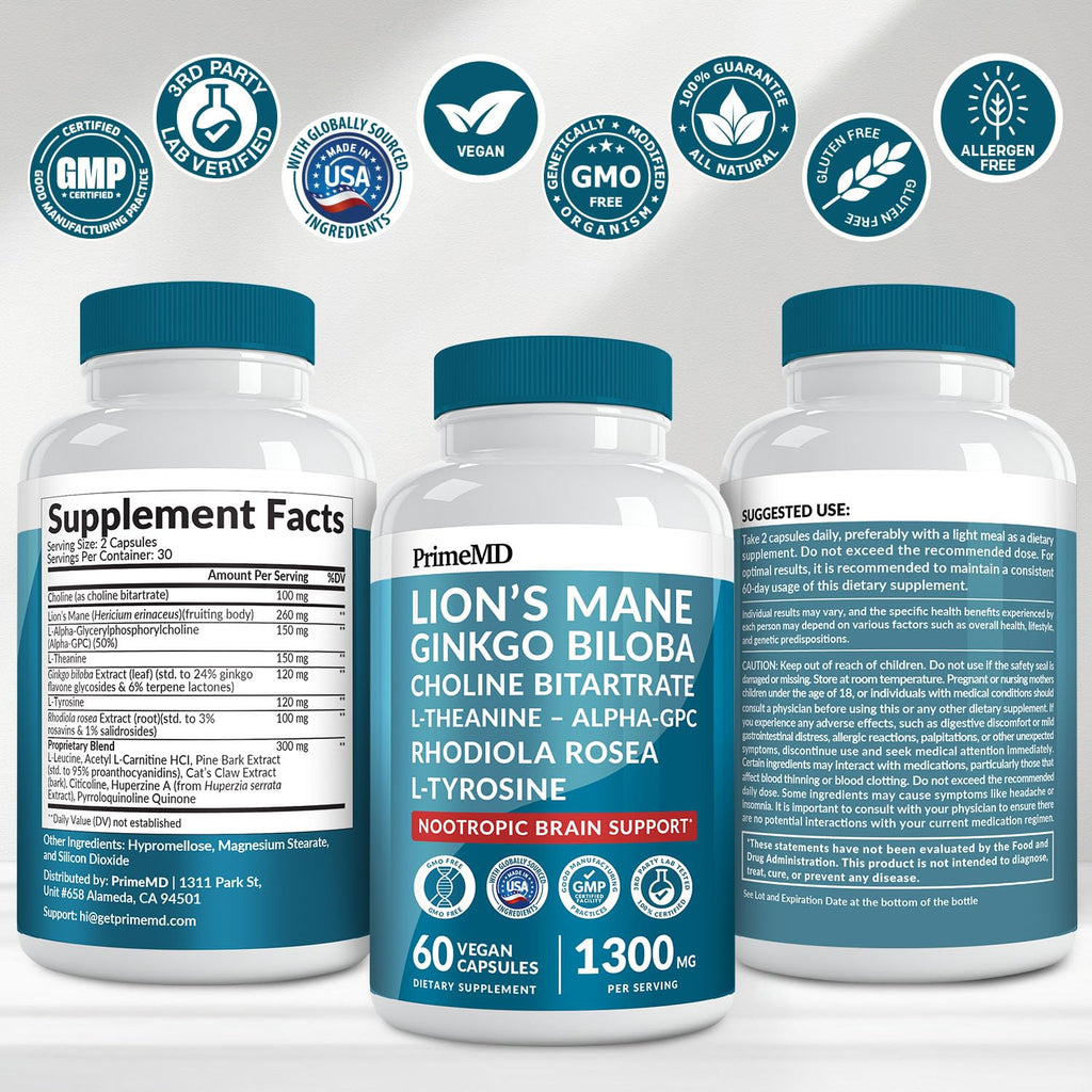 Nootropic formula for daily brain support