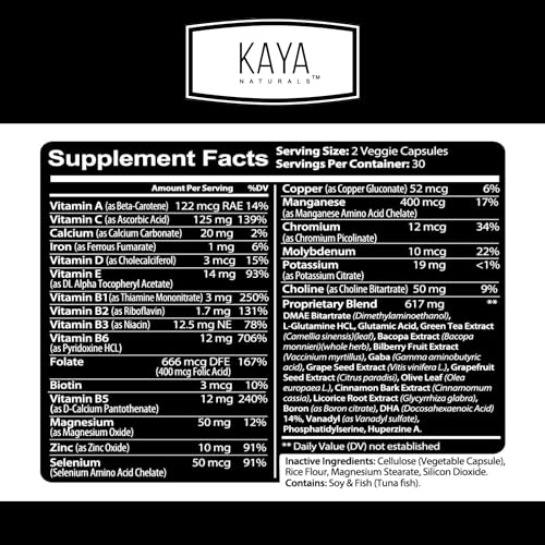 Nootropic multivitamins for cognitive support