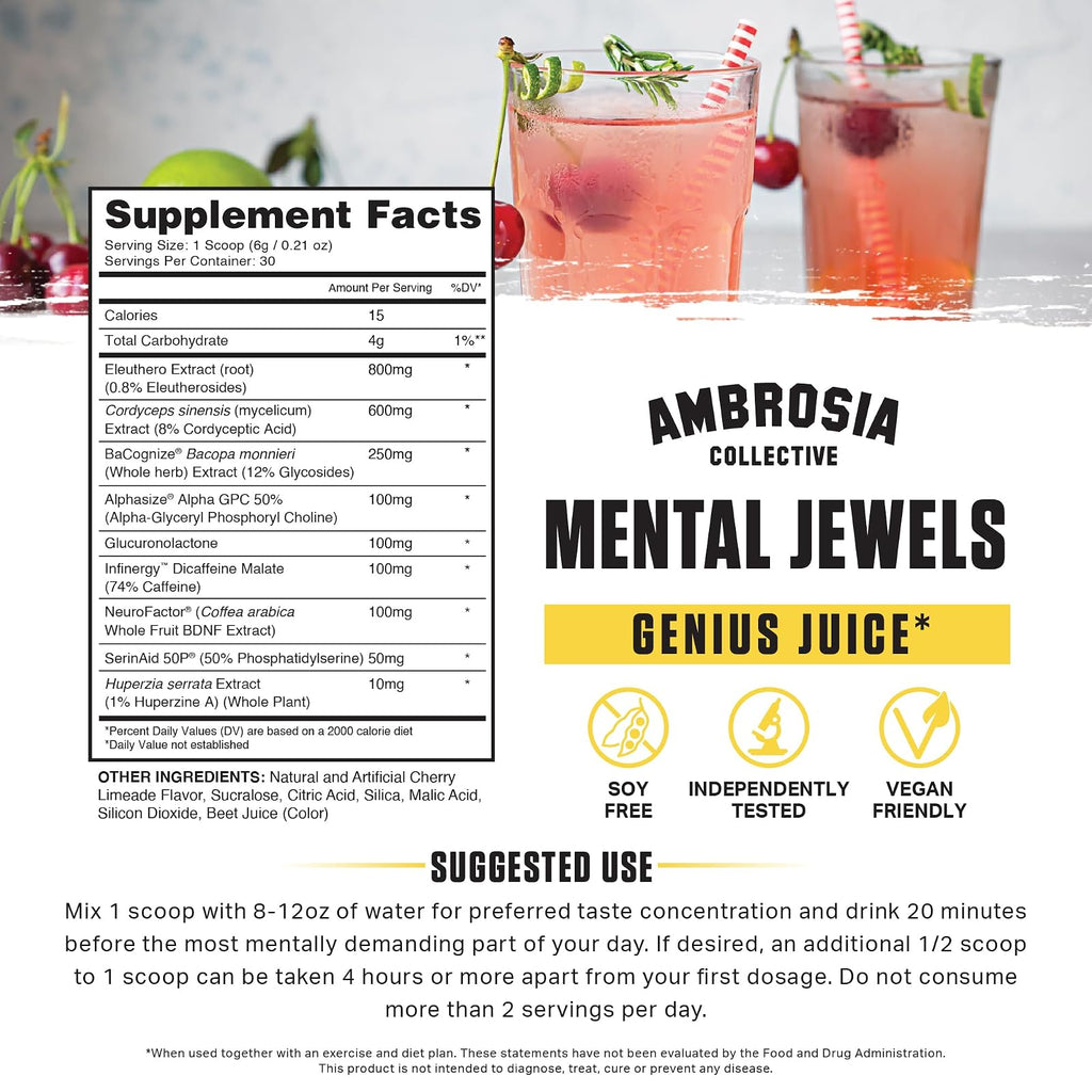 Nootropic powder for mental clarity